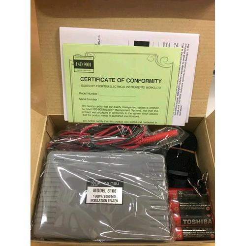 Jual KYORITSU 3166 ANALOG 1000V INSULATION RESISTANCE TESTER METER ...