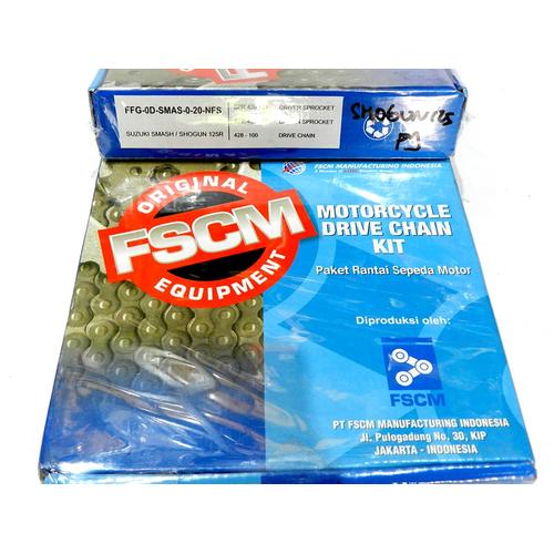 Jual Gear Set FSCM Suzuki Smash Atau Shogun 125 Paket Gear Dan Rantai ...