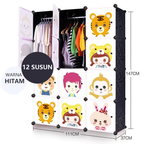 Jual Lemari pakaian plastik anak rak serbaguna susun lemari baju bayi ...