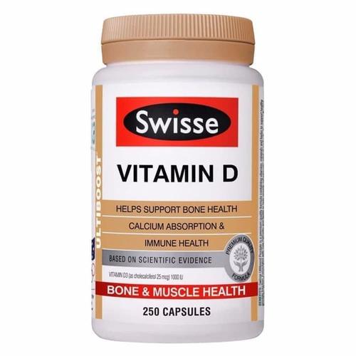 Jual Swisse Swise Vitamin Vit D D3 D 3 1000iu 1000 iu 250 Caps ...