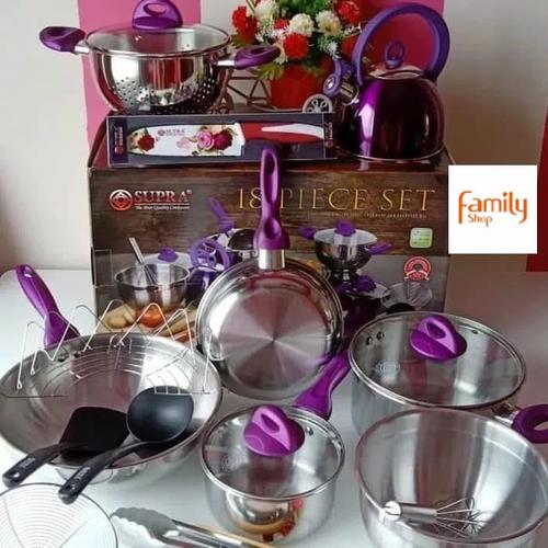 Jual Supra Panci Penggorengan Set Cookware set 18 pcs rosemary ...