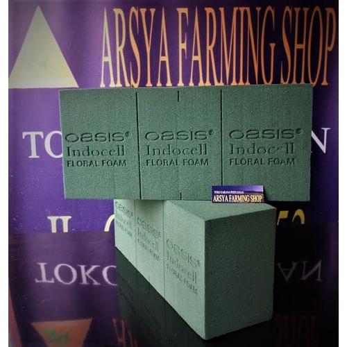 Jual Oasis Indocell Floral Foam / Busa Hijau Basah / Gabus Bunga Hidup ...