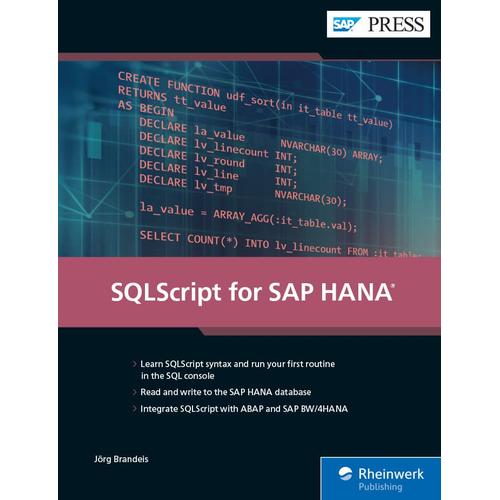 Jual SAP PRESS - SQL Script for SAP HANA - Kota Bandar Lampung ...