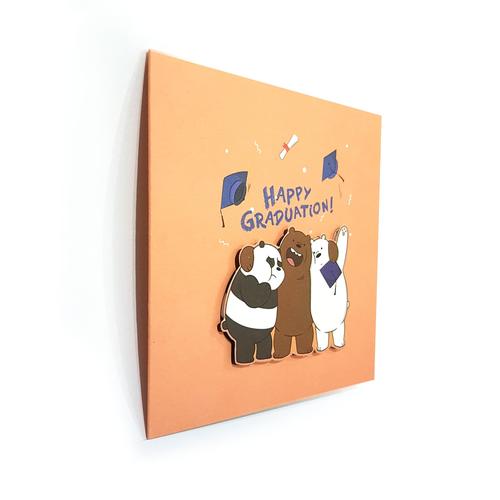 Promo We Bare Bears Graduation Card / Kartu Ucapan - Set 1 pcs ...