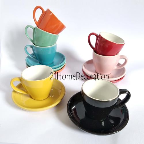 Jual Cangkir Kecil Saucer Warna Mini Cup Set Tea Coffee Perlengkapan ...