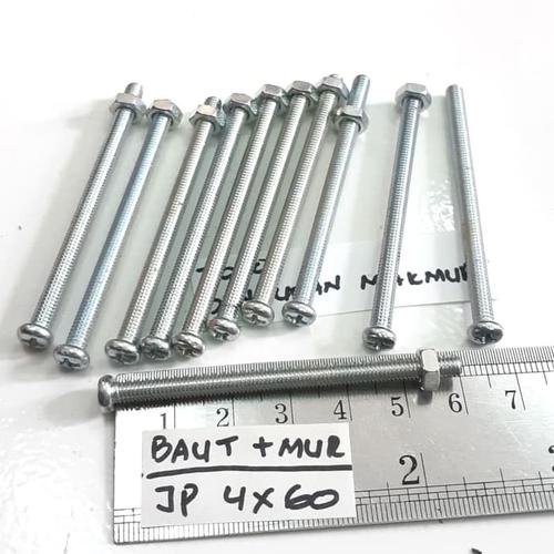 Jual Baut Putih 4x60 mur Baut Jp4x60 Kepala Obeng M4x60 M4 x 60 - Jakarta Selatan - Toko ...