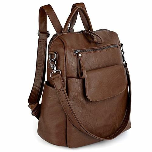 Promo Tas Ransel wanita, bahan kulit asli full up. - Cokelat - Kab ...