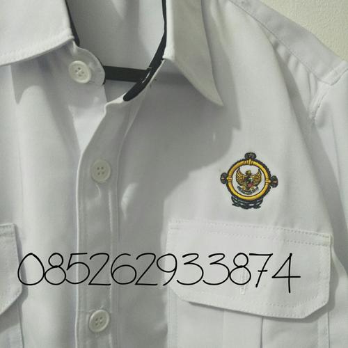 Jual Kemeja BPK RI Kerah dlm hitam Tanpa pangkat Bordir Kain halus rapi ...