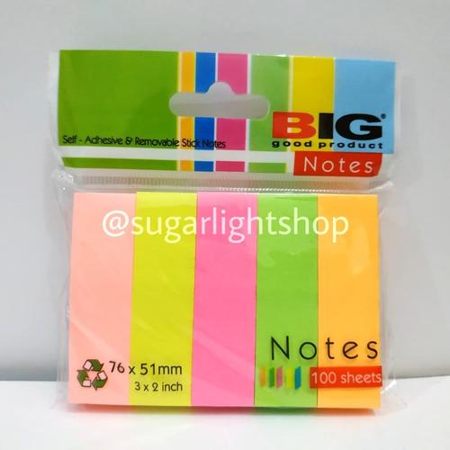 Jual Post It Big 76x51mm Isi 100 Lembar x 5 Warna Sticky Notes Penanda ...
