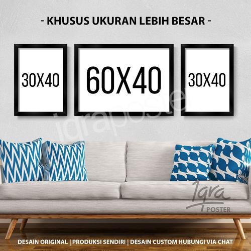 Jual Satu Set Isi 3 Ukuran Poster Lebih Besar - Custom A3 & A2 - Kota ...