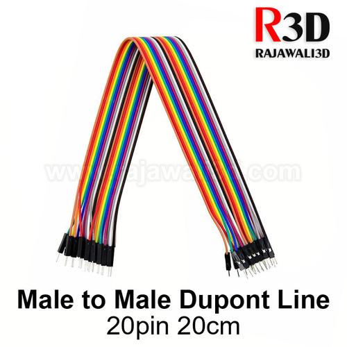 Jual Kabel Jumper Wire Dupont Cable 20pin 20 cm Dual Head Male to Male ...