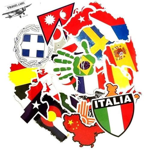 Jual Ready Promo : Stiker Koper 27 Pcs: Logo Bendera Negara Map Design ...
