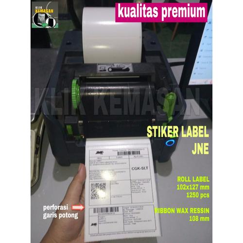 Jual STIKER LABEL RESI JNE 102x127MM LENGKAP DENGAN RIBBON WAX RESSIN ...