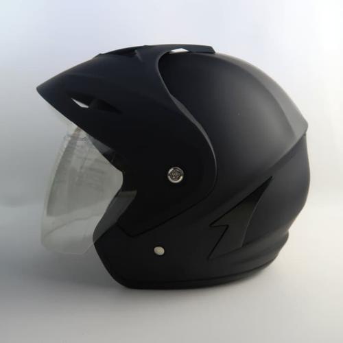 Promo Helm 05 Ukuran Besar L - 2XL Solid Black Doff TERMURAH - L - Kota ...