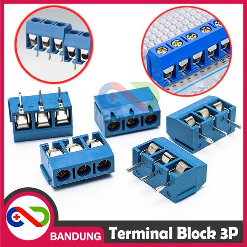 Jual [CNC] TERMINAL PCB BLOCK SCREW 3 PIN KF301-3P BLUE BIRU - Kota ...