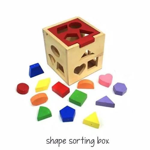 Jual Mainan Edukasi anak Sorting Box Puzzle Block Shape Geometri ...