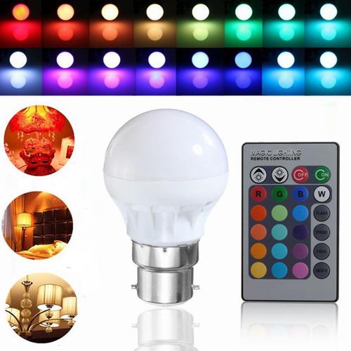 Jual B22 3W Dimmable RGB SMD5050 6 LED Light Bulb Lamp Color Changing ...