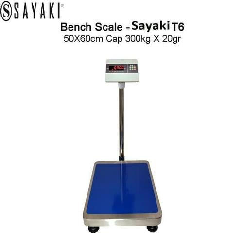 Jual TIMBANGAN LANTAI BENCH SCALE SAYAKI TYPE T6 UK. 50 X 60 CM CAP ...