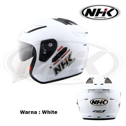 Jual Helm Nhk R1 White Glossy Halface putih Double visor - Kota Bekasi ...