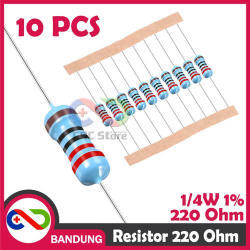 Jual [CNC] 10X RESISTOR 220OHM 220R 220 1/4W 1% METAL FILM - Kota ...