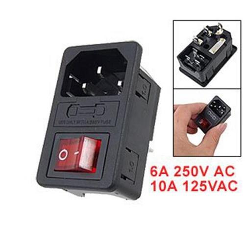 Jual Soket AC 3in1 Kotak Lampu + Fuse Holder Power Outlet Socket Switch - Jakarta Barat - Sinar ...