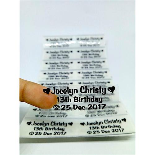 Jual label nama waterproof / sticker anti air Transparan - Kab ...