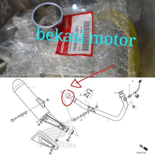 Jual packing gasket sambungan knalpot honda CBR 250 cbu lokal original ...