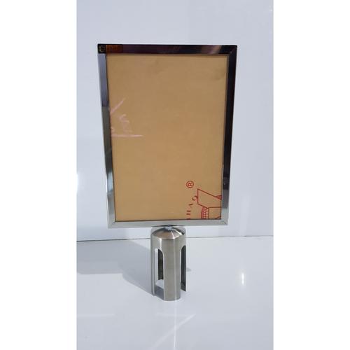 Jual Sign frame A4 Potrait Signage poster papan tiang antrian Stainless ...