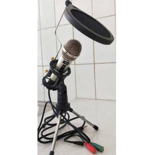 Jual Mic condenser rekaman microphone recording profesional + stand mic ...