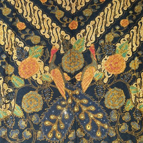 Jual Kain Batik Pola Tulis Baron Polos Burung Parang - Hitam - Kota ...
