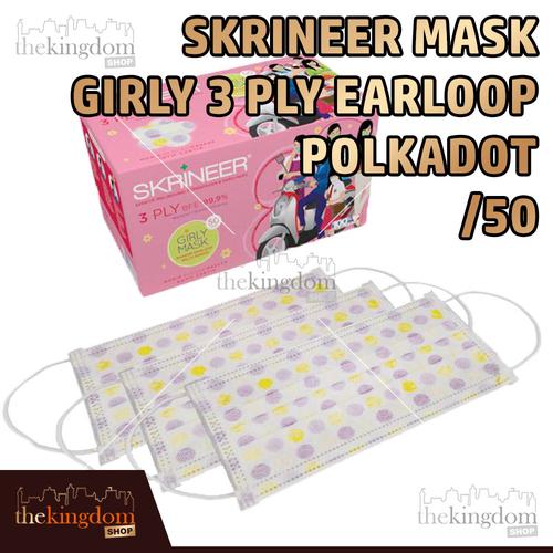 Jual Skrineer Girly Mask 50s 3Ply Earloop Motif Polkadot Masker Wanita ...