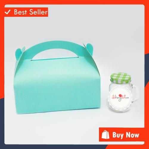 Jual Tosca gable box / kotak kue lebaran / hampers /paper bag biru ...