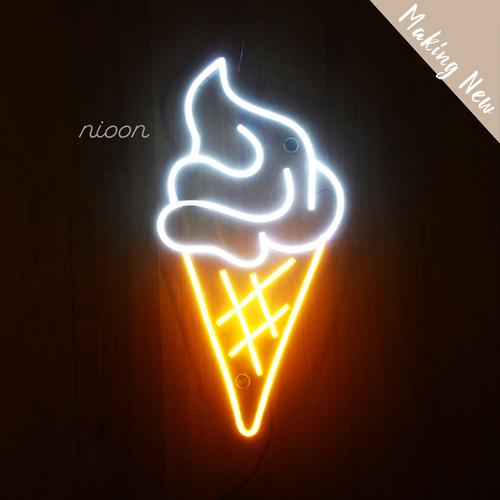 Jual PEMBUATAN BARU Ice Cream Gelato LED Food Neon Light Sign Flex12V ...