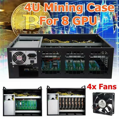 Jual Open Air Mining Rack Frame Rig Case Box 4U For 8 GPU Ethereum ...