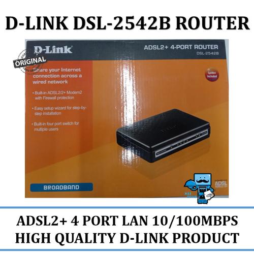 Jual Router D-Link DSL-2542B ADSL2 + 4 Port Router - Original Produk ...