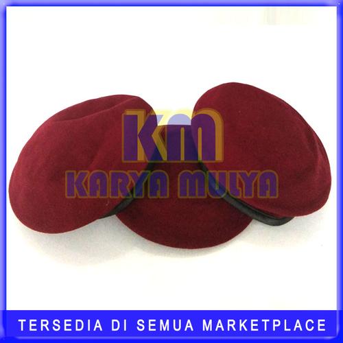 Jual Baret Merah Maroon - Topi Baret Warna Merah Maroon Murah - KM ...