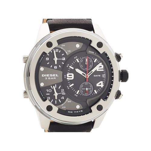 Jual Diesel Boltdown DZ7415 Chronograph Men Black Dial Black Leather ...
