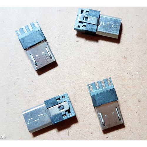 Jual Soket Jack Micro USB 4 Pin Male 2.0 Type B Konektor 4P DIY Sejajar ...