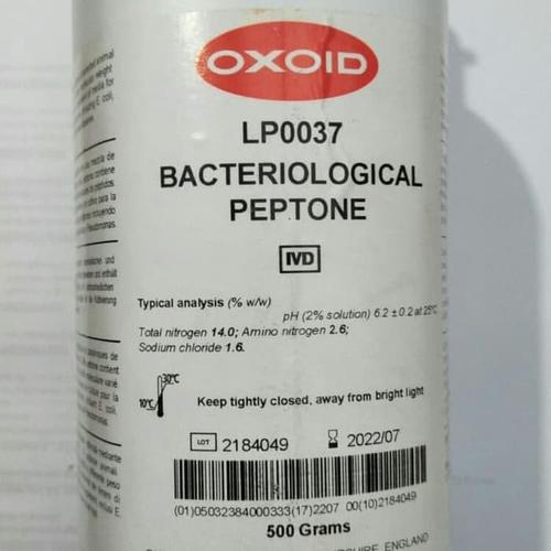 Jual OXOID PEPTONE BACTERIOLOGICAL pH 6.3 - OXOID LP0037B 500GR ...