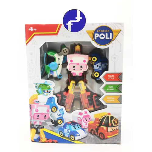 Jual Mainan Anak 4IN1 Robocar Poli 4 Jadi 1 Berubah Robot Tobot 5238/ ...