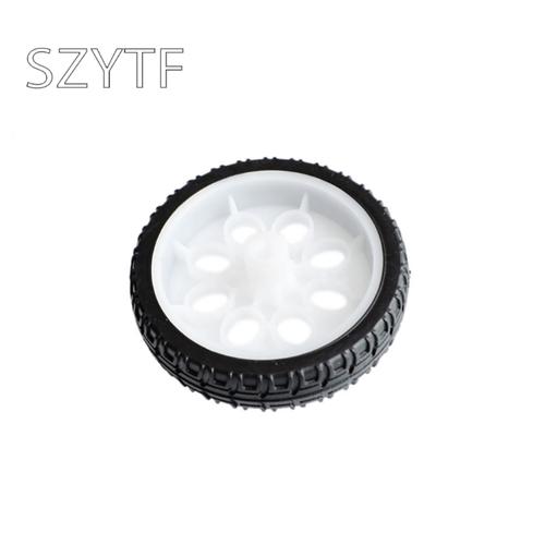 Jual Roda 65mm Karet Rubber Wheel Robot Tire TT Motor Smart Car DIY ...