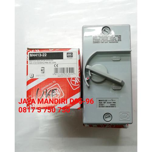 Jual SAKLAR ISOLATOR SWITCH MK 32A 4P 4POLE Isolating 4 pole M4413-22 ...