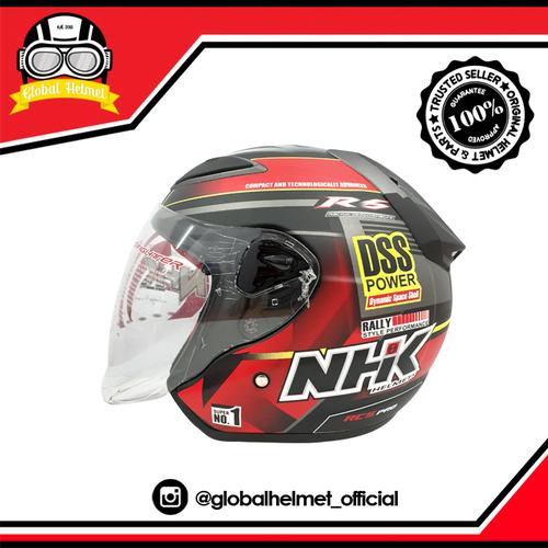 Jual Helm NHK R-6 Motif Rally #2 Black Red Original SNI - Kota ...