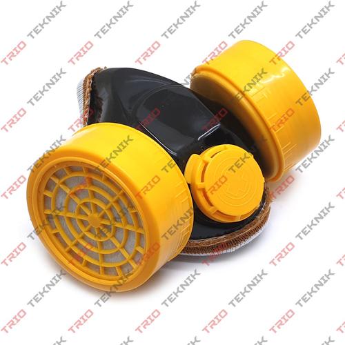 Jual Masker Respirator/Industrial/Gas/Kimia Double Carbon Filter - Kab ...