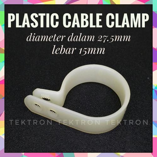 Jual Plastik Cable Clamp d 28mm l 15mm klem kabel plastik - Kota ...