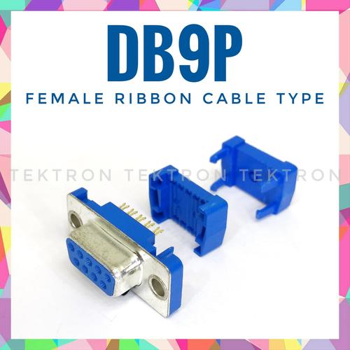 Jual DB9 Female Connector konektor 9pin 9p ribbon flat cable kabel ...