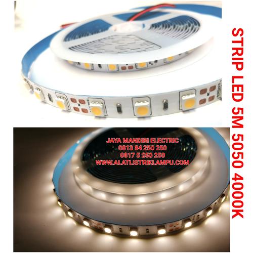 Jual LAMPU LED STRIP MATA BESAR IP33 5050 60LED 4000K 4K 12V NATURAL ...