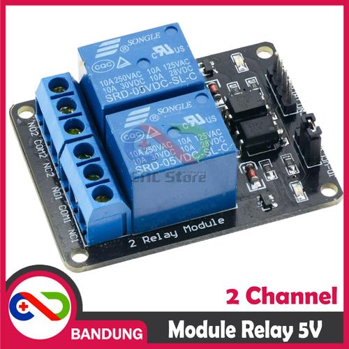 Jual [CNC] RELAY 5V 2 CHANNEL OUTPUT 250VAC 30VDC 10A WITH OPTOCUPLER ...