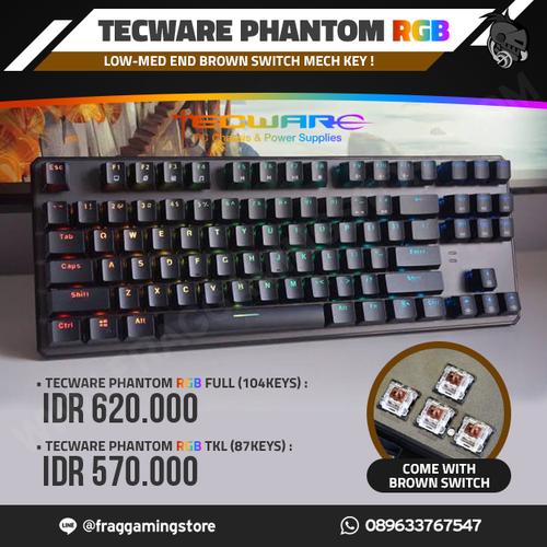 Jual Tecware Phantom P87 TKL RGB Outemu Switch Mechanical Keyboard ...
