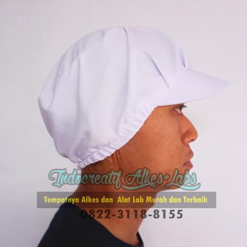 Jual Topi Pabrik Pet Karyawan Produksi Putih Nurse Cap Laboratorium ...